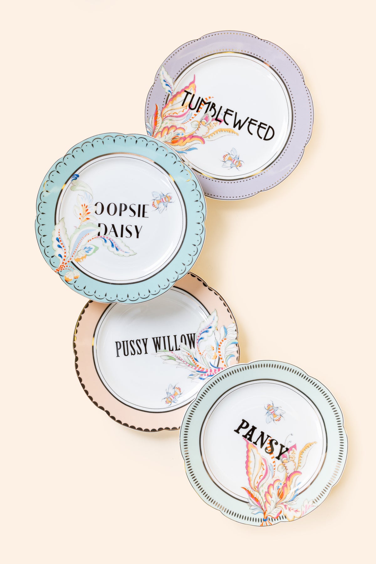 Yvonne Ellen Floral Tea Plates (Set of 4)